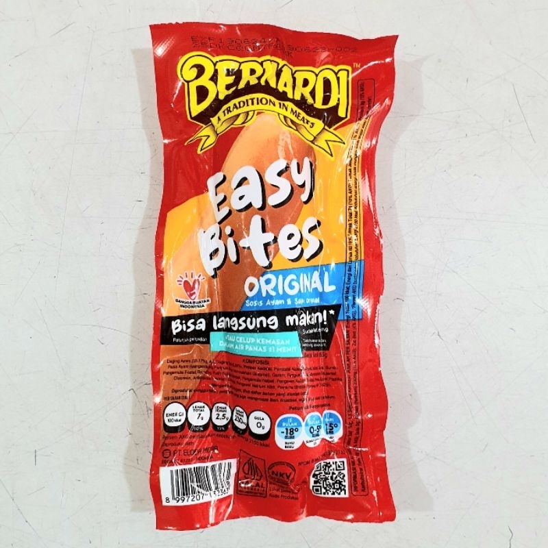 Jual Bernardi Sosis Ayam Sapi Easy Bites Original 65g | Shopee Indonesia
