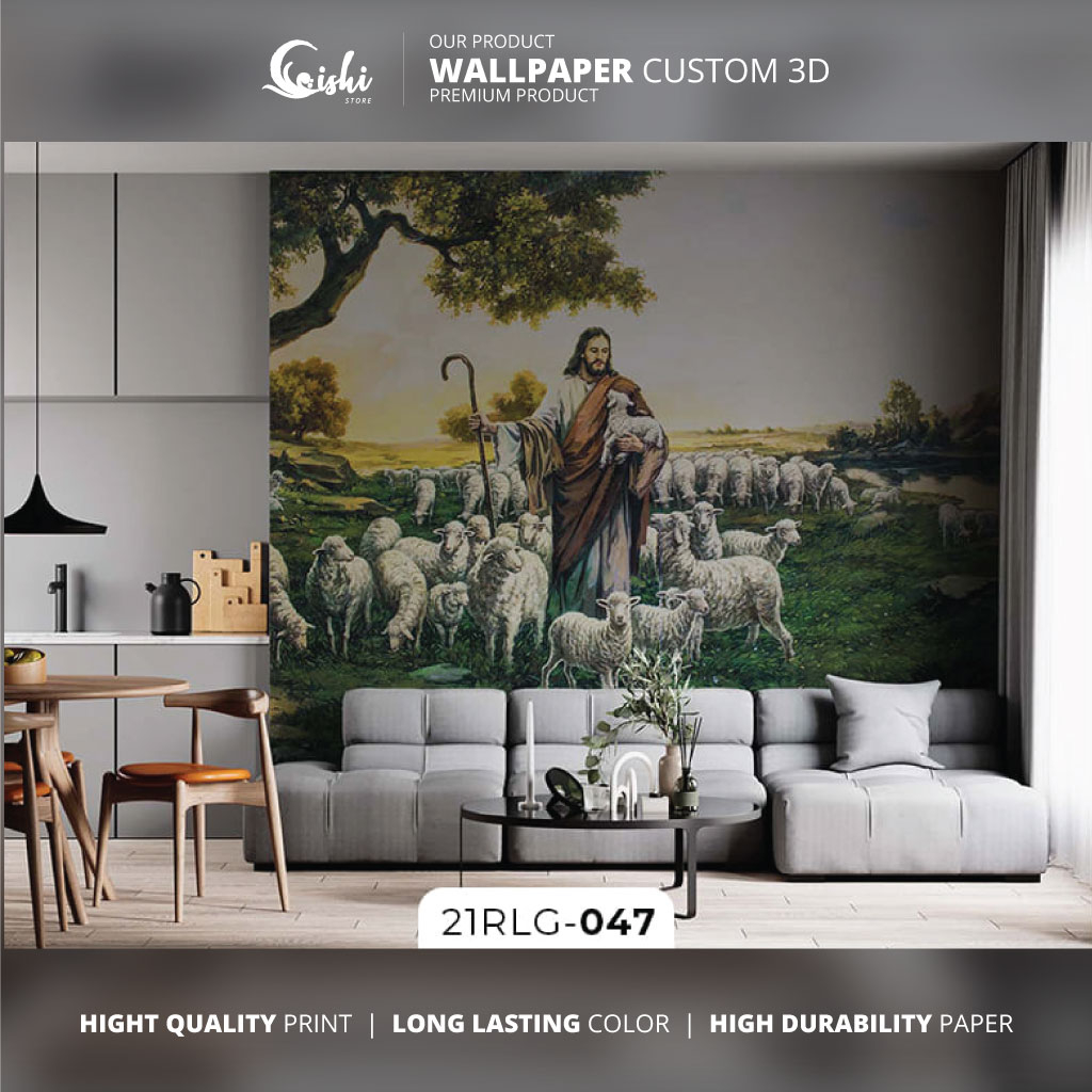 Jual Wallpaper Custom Ruang Tamu | Gambar Yesus dan Bunda Maria 3.1 ...