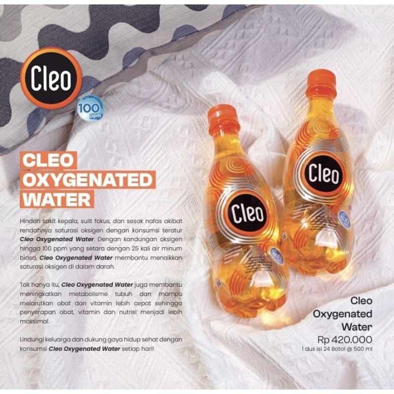Jual Cleo Oxygen Water 100 ppm setara dengan minum 25x air mineral ...
