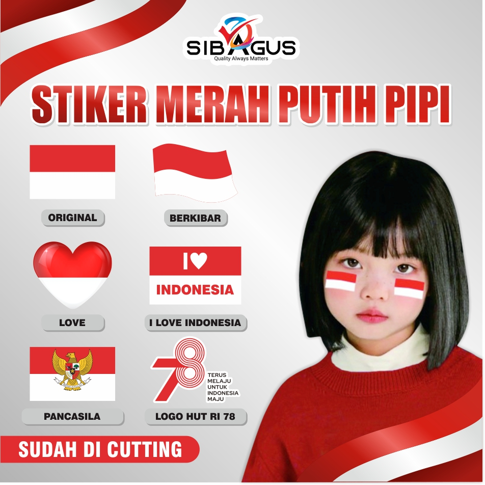 Jual Stiker Pipi 17 Agustus | Stiker Merah Putih HUT RI | Shopee Indonesia