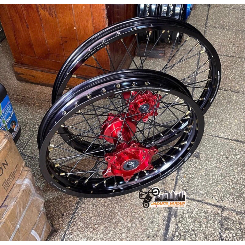 Jual paket velg 18 21 full cnc crf 150l trail trabas adventure velg ...