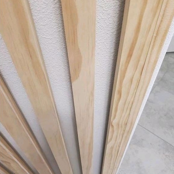Jual lis kayu 120x3x2 / kayu reng jati belanda / wall panel kayu ...