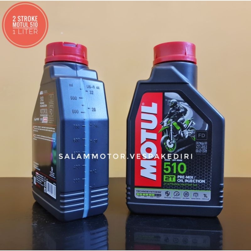 Jual oli samping vespa klasik MOTUL 510 1 liter 2 stroke oli campuran ...