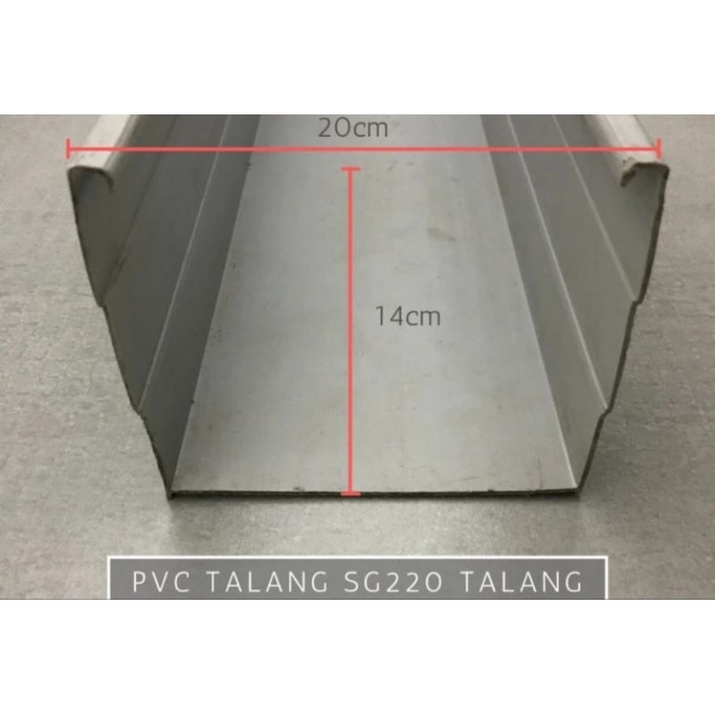 Jual Talang Air Per Meter 1m 1meter 1mtr PVC Kotak SG 220 8" 8 Inch | Shopee Indonesia