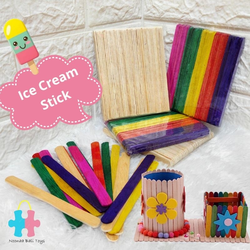 Jual Ice Cream Stick Mainan Prakarya Stick Es Krim Popsicle Stick ...