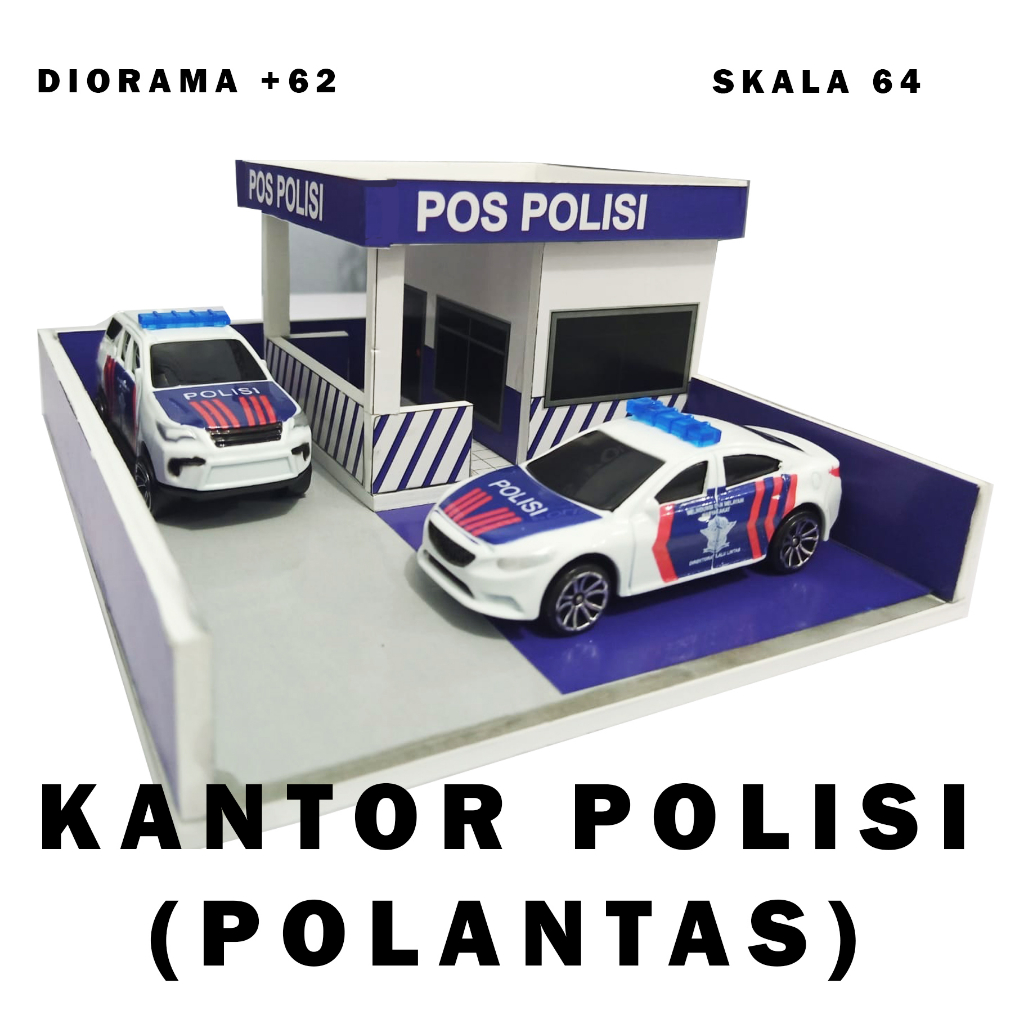 Jual DIORAMA / MINIATUR KANTOR POLISI / KANTOR POLANTAS SKALA 64 BAHAN PVC | Shopee Indonesia