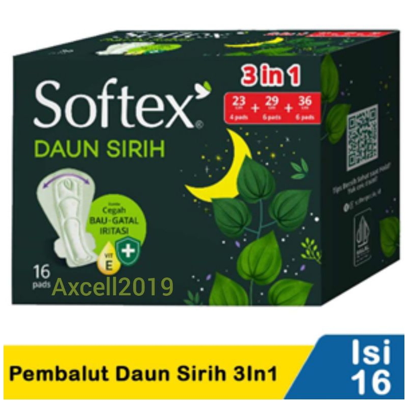 Jual Softex Daun Sirih 3in1 isi 16 Pembalut Wanita | Shopee Indonesia