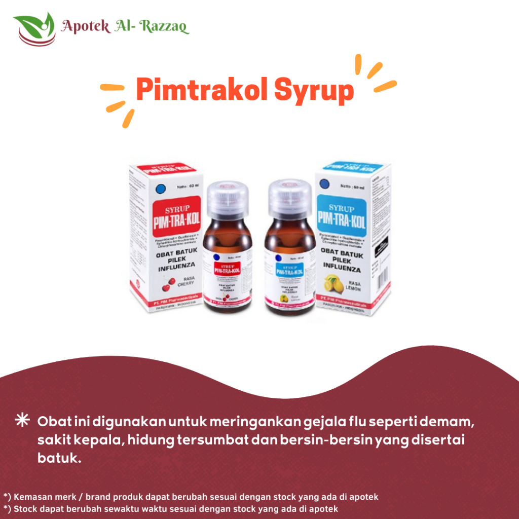 Jual Pimtrakol Syrup 60 ml - Batuk Pilek | Shopee Indonesia