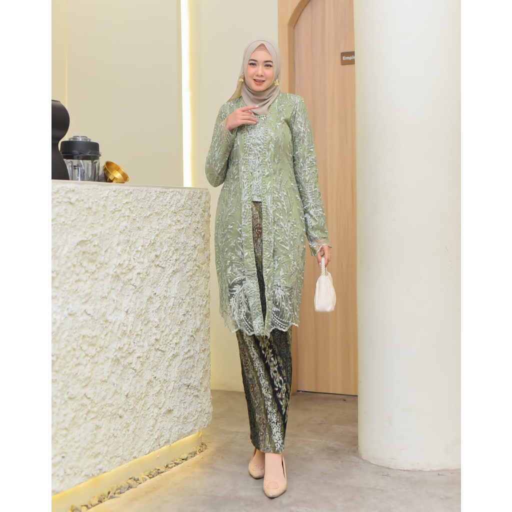 Jual Setelan kebaya tunik kutubaru payet - model kebaya tunik payet ...