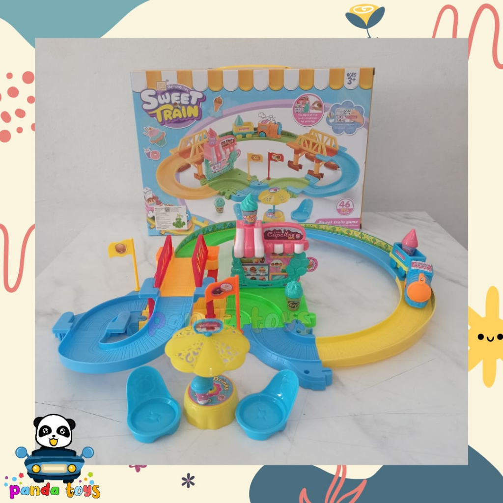 Jual RAILWAY SET SWEET TRAIN 8229 MAINAN TRACK KERETA API TRAIN TRACK ...