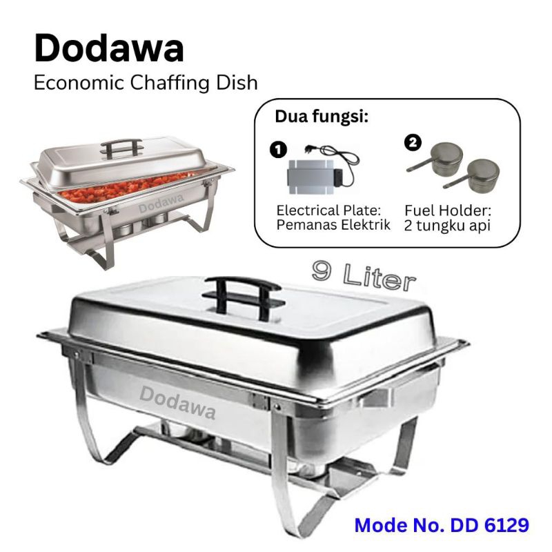 Jual Dua fungsi Chafing Dish (listrik & lilin) / Penghangat makanan ...