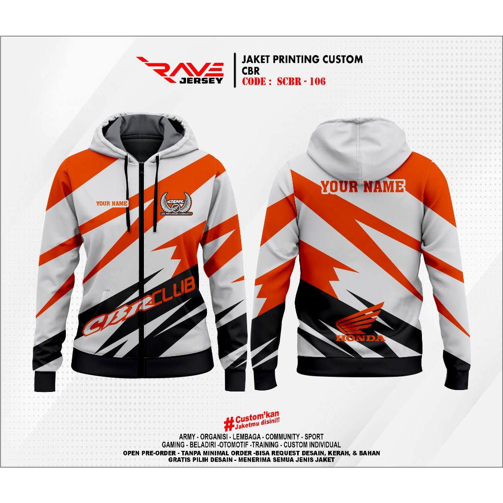 Jual JAKET MOTOR CBR SESI 2 FULL PRINTING SUBLIM CUSTOM (DESAIN SUKA ...