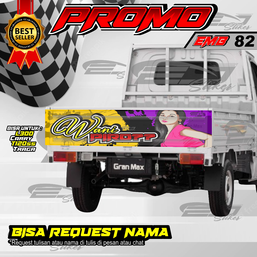 Jual STIKER DECAL BAK BELAKANG PICK UP VARIASI-STIKER MOBIL L300 ...