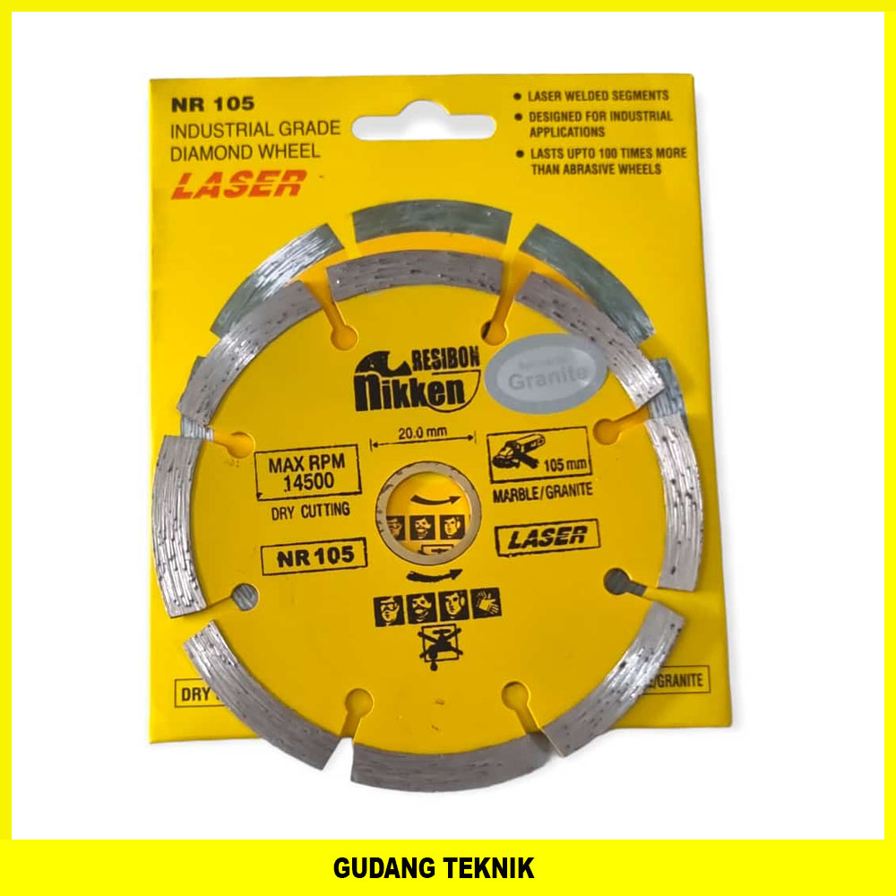 Jual Nikken Resibon DRY N105 Diamond Wheel Mata Pisau Potong Keramik 4 ...