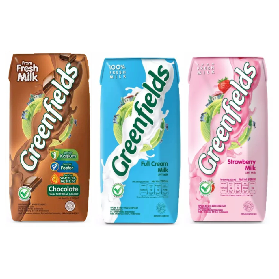 Jual Greenfields 200mL 200 mL susu UHT | Shopee Indonesia