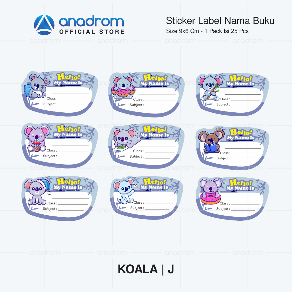 Jual Sticker Label Nama Buku | Sticker Mata Pelajaran | Sticker Mapel ...