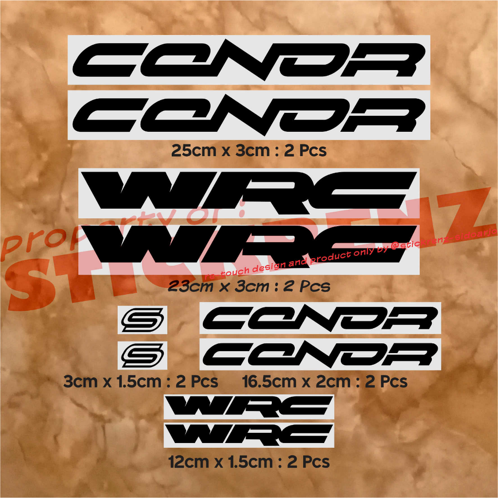 Jual Cutting Sticker Stiker Frame Sepeda Roadbike Conor WRC 01 Custom ...
