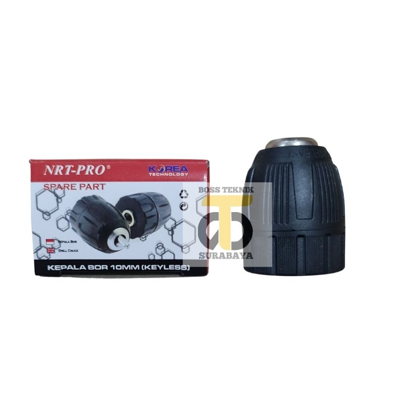 Jual NRT PRO Kepala bor cordless 10mm x 3/8 tanpa kunci drill chuck ...