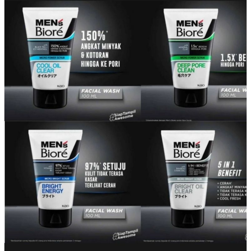 Jual Biore Men Facial Wash All Varian 100g | Shopee Indonesia