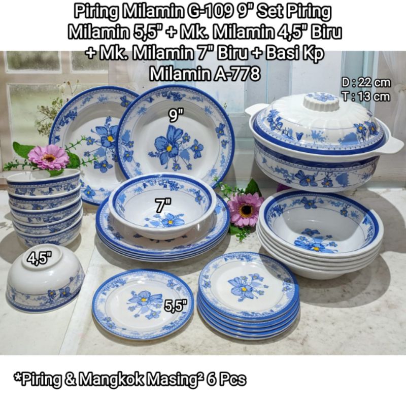 Jual PIRING MILAMIN G-109 Set PIRING MILAMIN 5,5" + MK. MILAMIN 4,5 ...