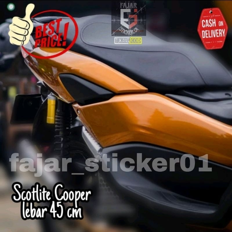 Jual Sticker Scotlite Warna Cooper Glossy Skotlet Motor Coklat Cooper ...