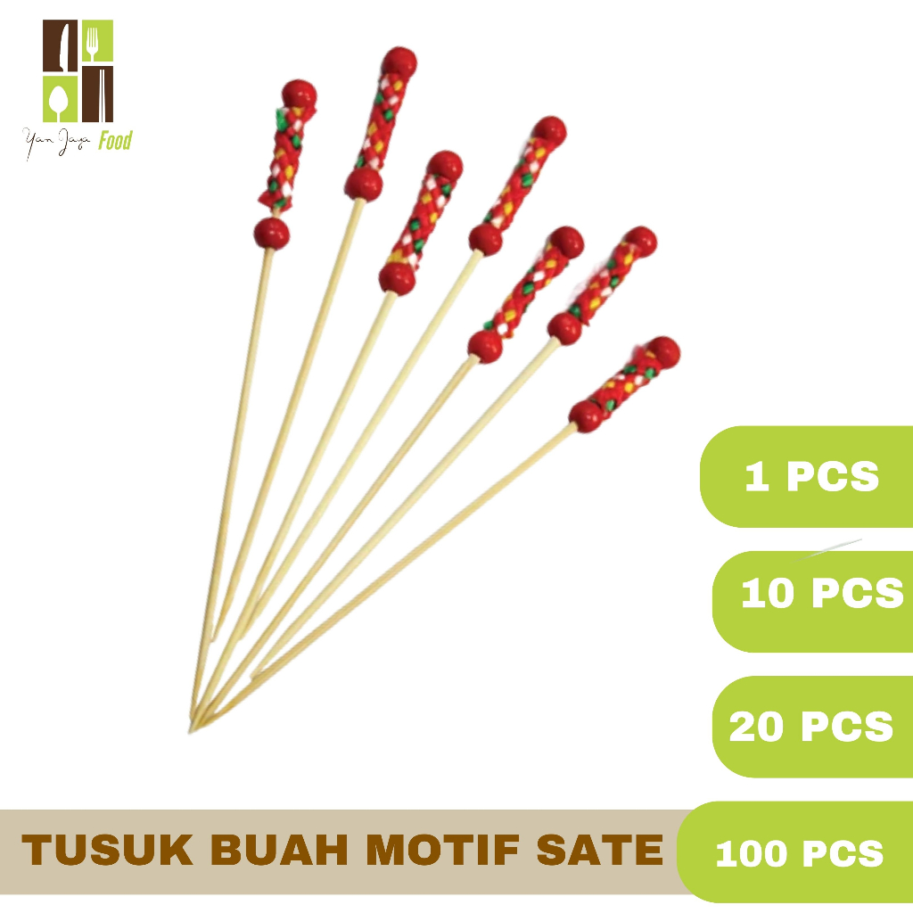Jual Tusuk Buah / Tusuk Cocktail / Tsusuk Bambu / Bentuk Simpul Benang ...