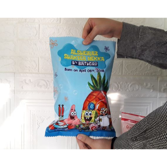 Jual snack bag small spongebob / giant snack spongebob / snack pouch ...
