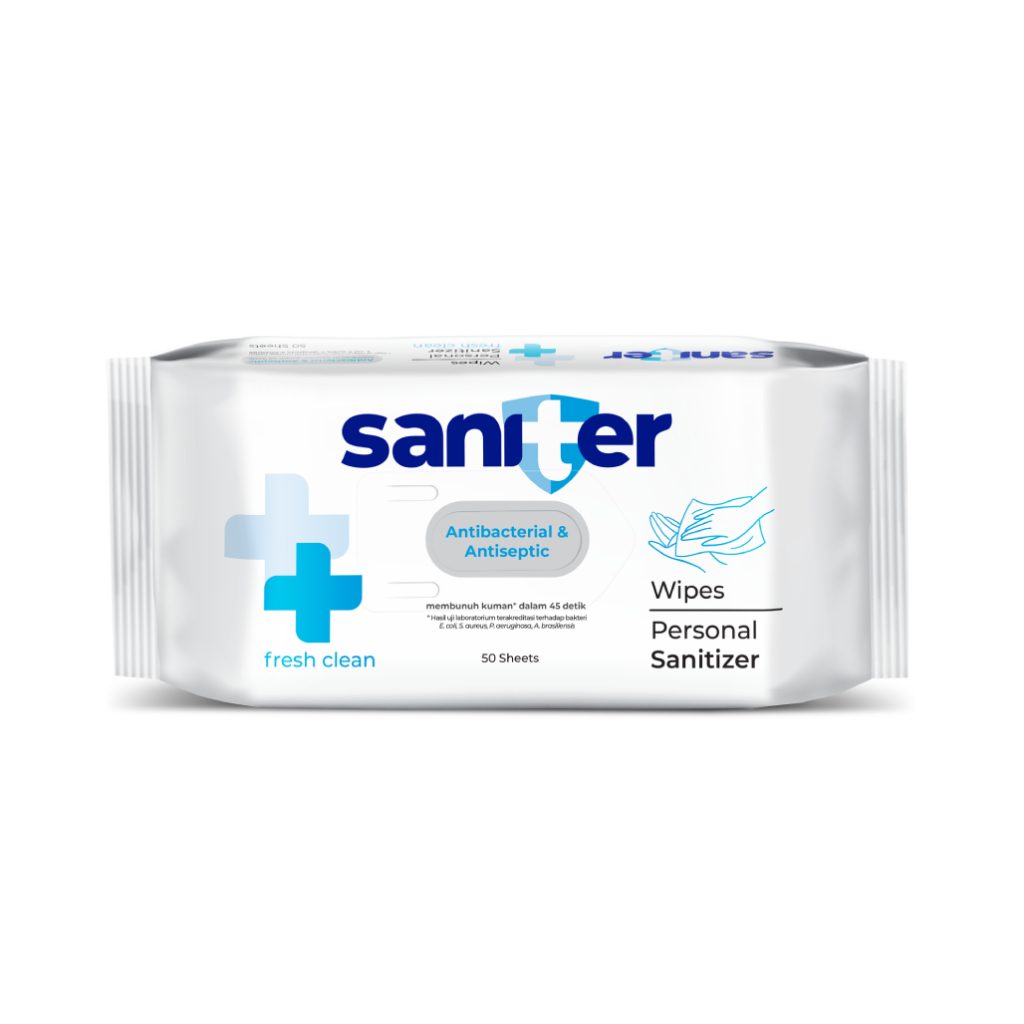 Jual Saniter Personal Wipes Sanitizer Wet Tissue 50 lembar | Shopee ...