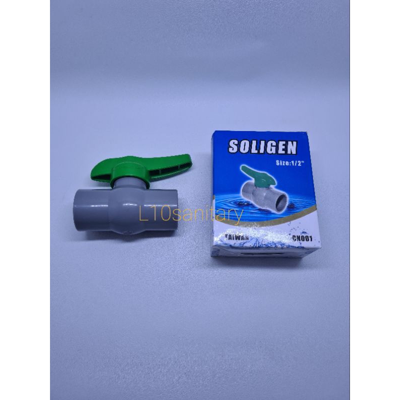 Jual 1/2" CN001 Stop Kran PVC SOLIGEN / Ball Valle PVC Plastik SOLIGEN ...
