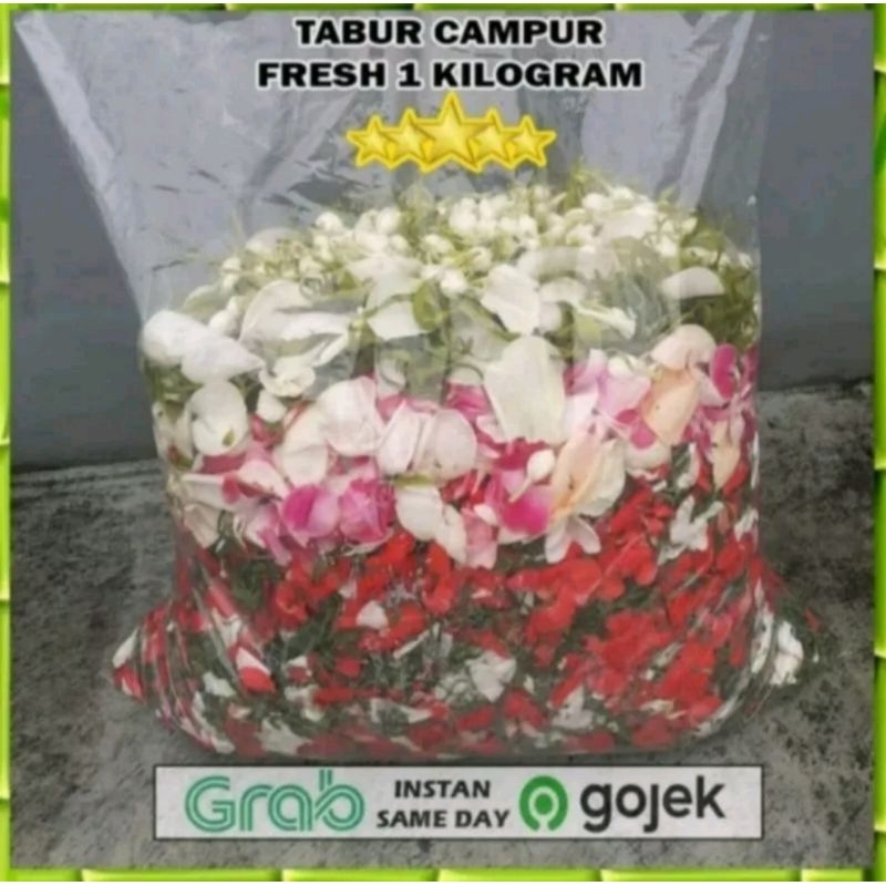 Jual (Beli 2 Gratis 1 air mawar )Bunga Tabur Makam Campur 1KG | Shopee ...