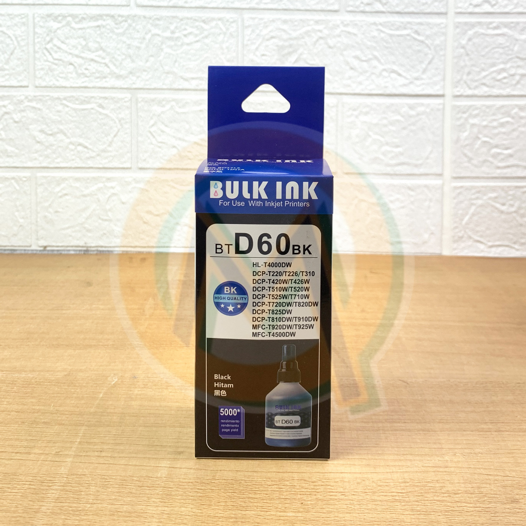 Jual Tinta Brother BT5000 D60 CMYK Original BULK INK untuk Printer DCP ...