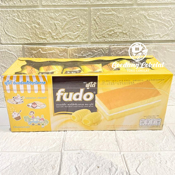 Jual FUDO LAYER CAKE With Cream Flavour Pandan Coklat Chocolate Strawberry Butter 1 Box isi ...