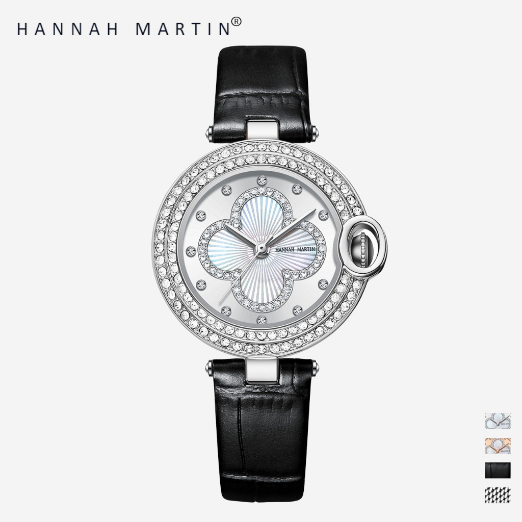 Jual HANNAH MARTIN Jam Tangan Wanita Keren Kulit Tahan Air Besi tahan ...