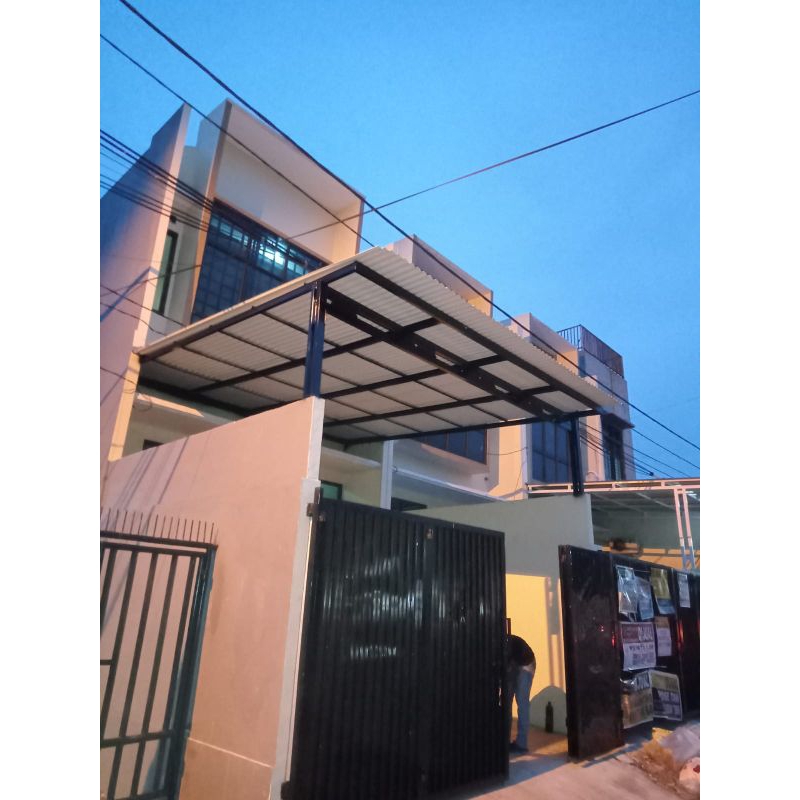 Jual kanopi baja ringan atap alderon RS + cet rangka | Shopee Indonesia