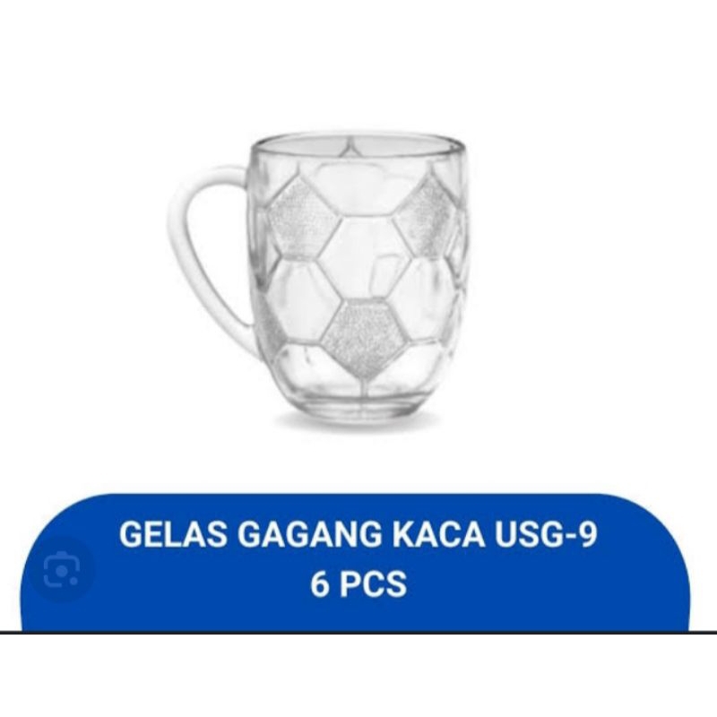 Jual Gelas bola/ gelas USG 9/ gelas kaca/ gelas kopi isi 6 pcs/ gelas ...