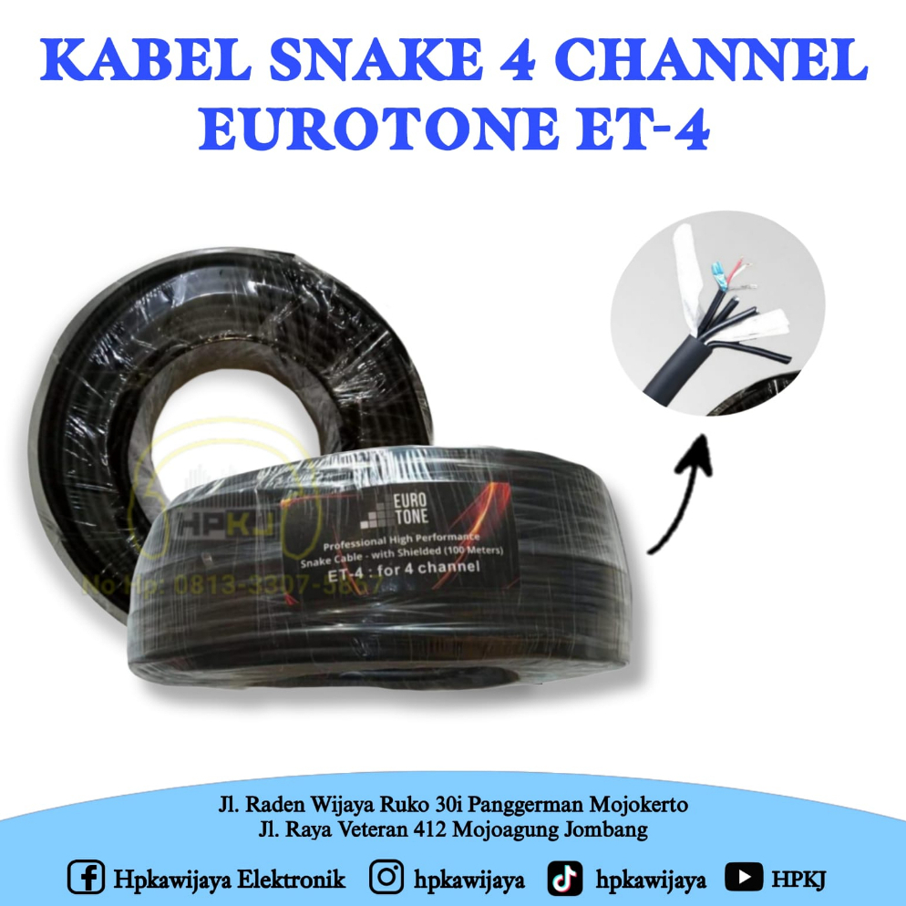 Jual KABEL SNAKE 4CH EUROTONE ET-4 kabel snake 4 channel merk euro tone ...
