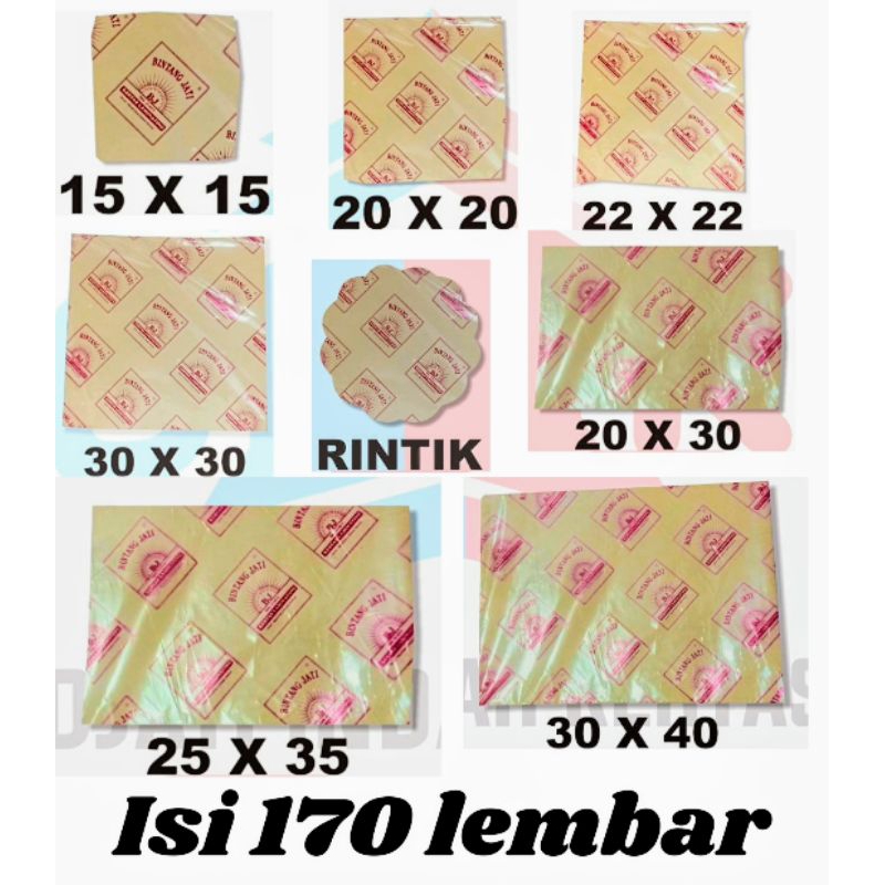 Jual Kertas Laminasi / kertas minyak 1 pack 170 lembar / kertas bungkus ...