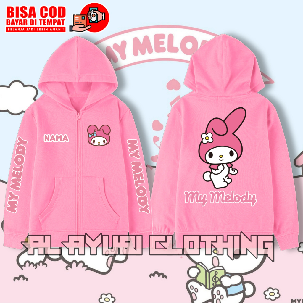 Jual Jaket Hoodie Zipper Anak My Melody / Jaket resleting bisa pakai ... Jual Jaket Hoodie Zipper Anak My Melody / Jaket resleting bisa pakai ...