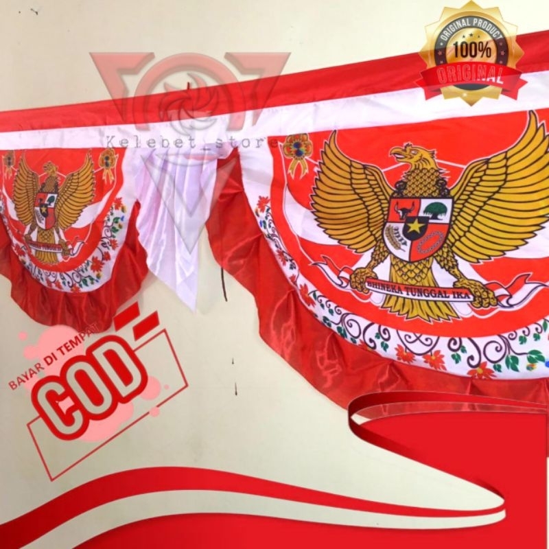 Jual Bendera background garuda motif batik | Shopee Indonesia