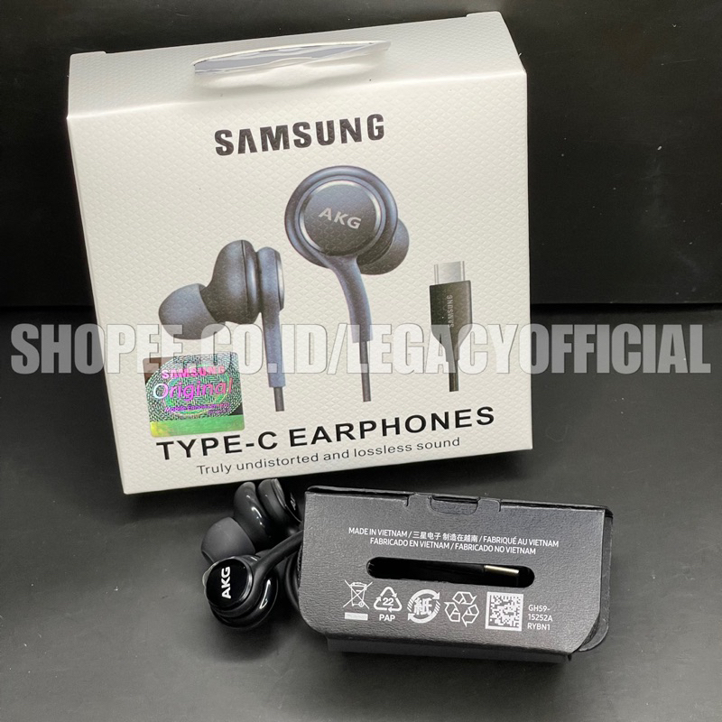 Jual Earphone Headset Type C Samsung Tuned by AKG / Headset Jack 3.5mm ...