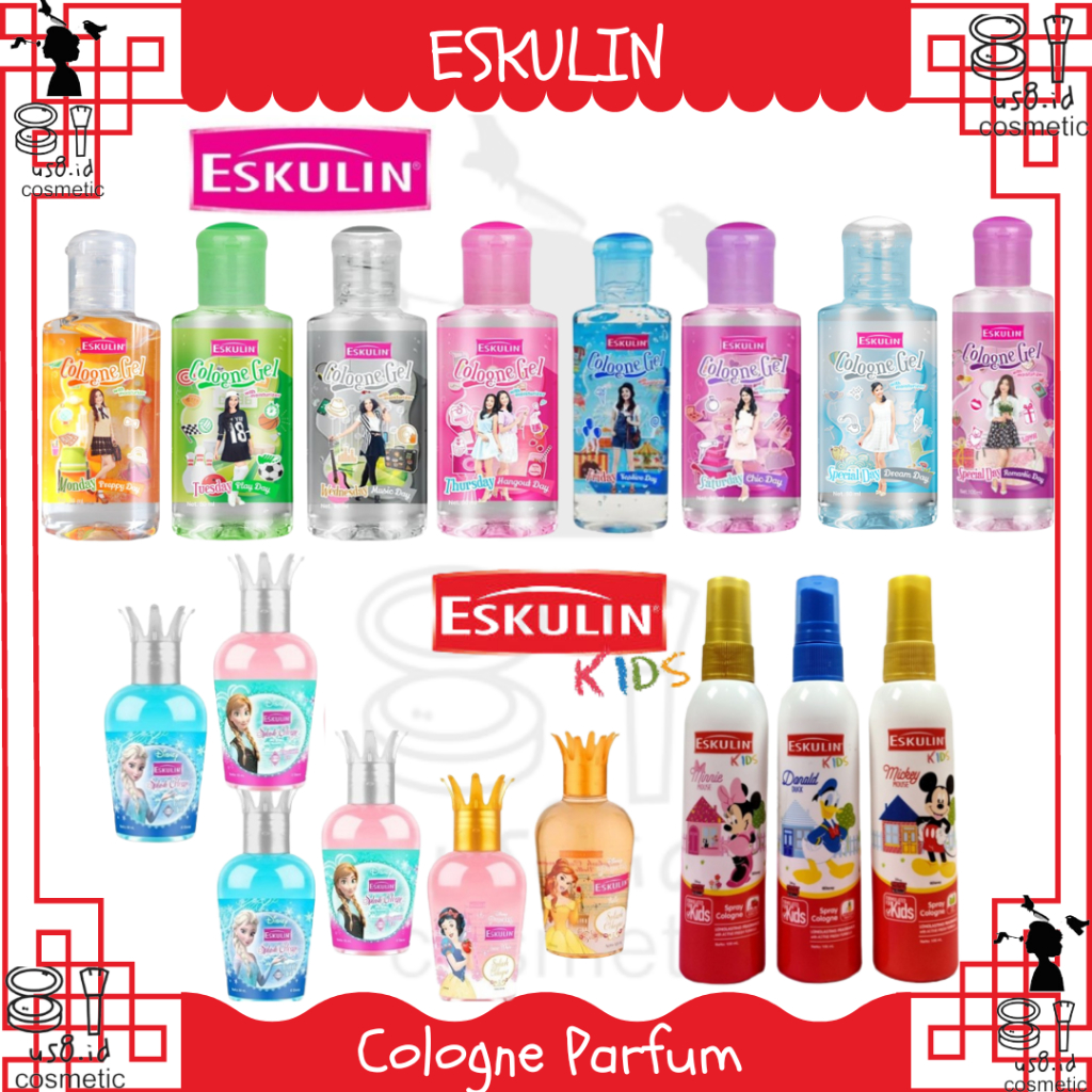 Jual Eskulin Cologne Gel 50 ml || ESKULIN KIDS Splash Cologne 60ml ...