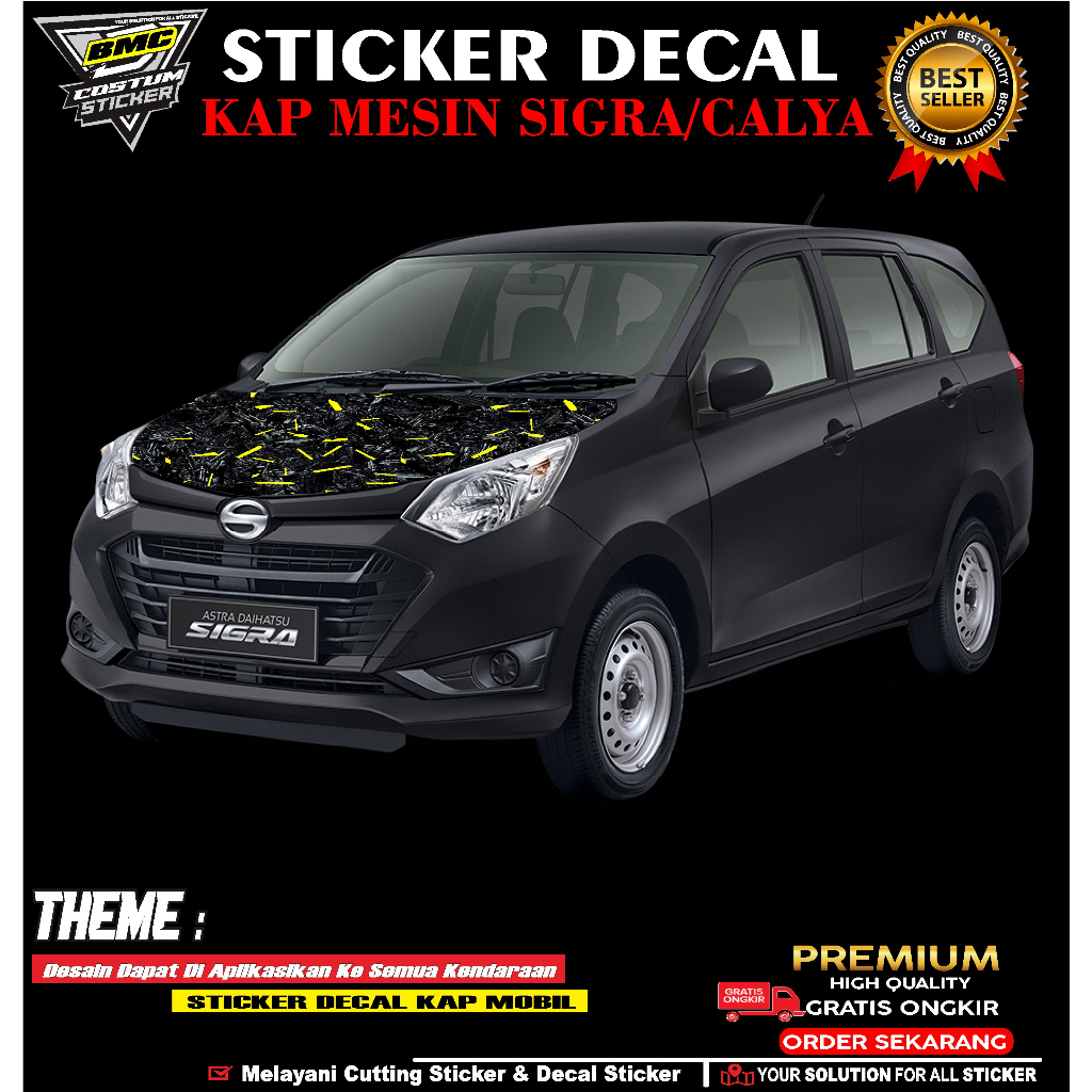 Jual STICKER KAP MESIN MOBIL SIGRA/CALYA.STIKER VARIASI KAP MOBIL ...