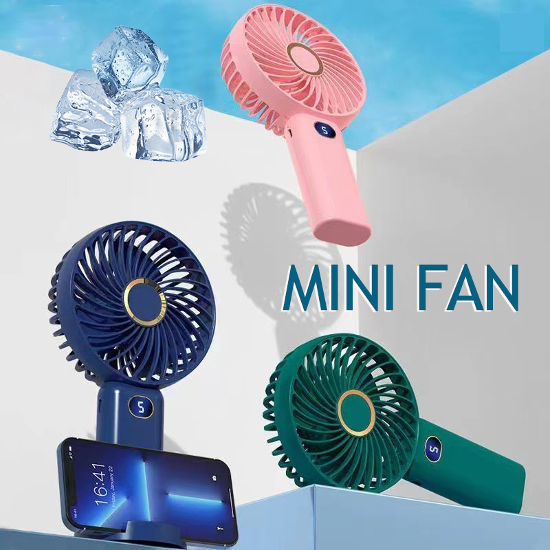 Jual MINI Kipas Portable Mini Fans Handheld LED Digital Display 5000mAh ...