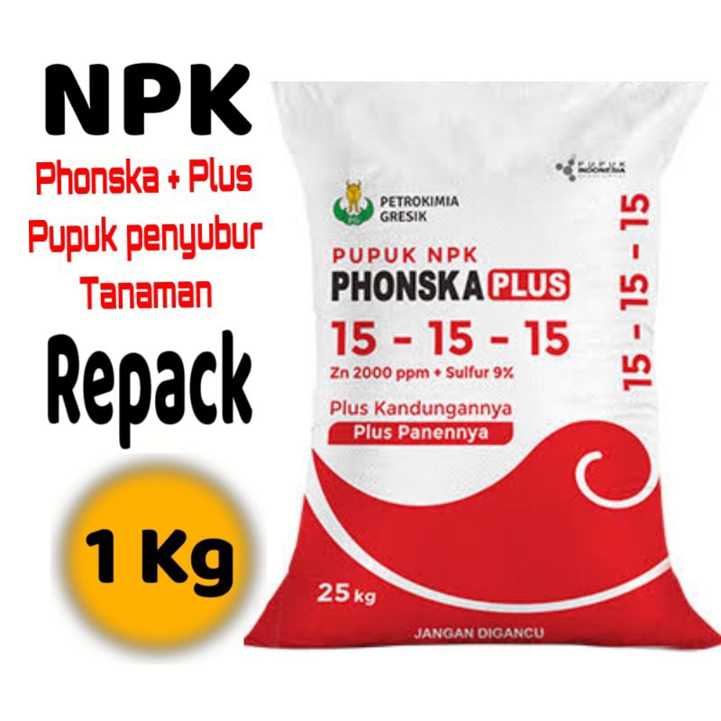 Jual Pupuk Npk phonska plus 15-15-15 repack 1kg 5kg pupuk penyubur ...