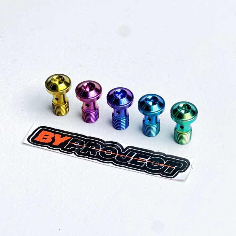 Jual Baut Banjo Titanium Drat Kasar & Halus Kaliper Master rem | Shopee Indonesia