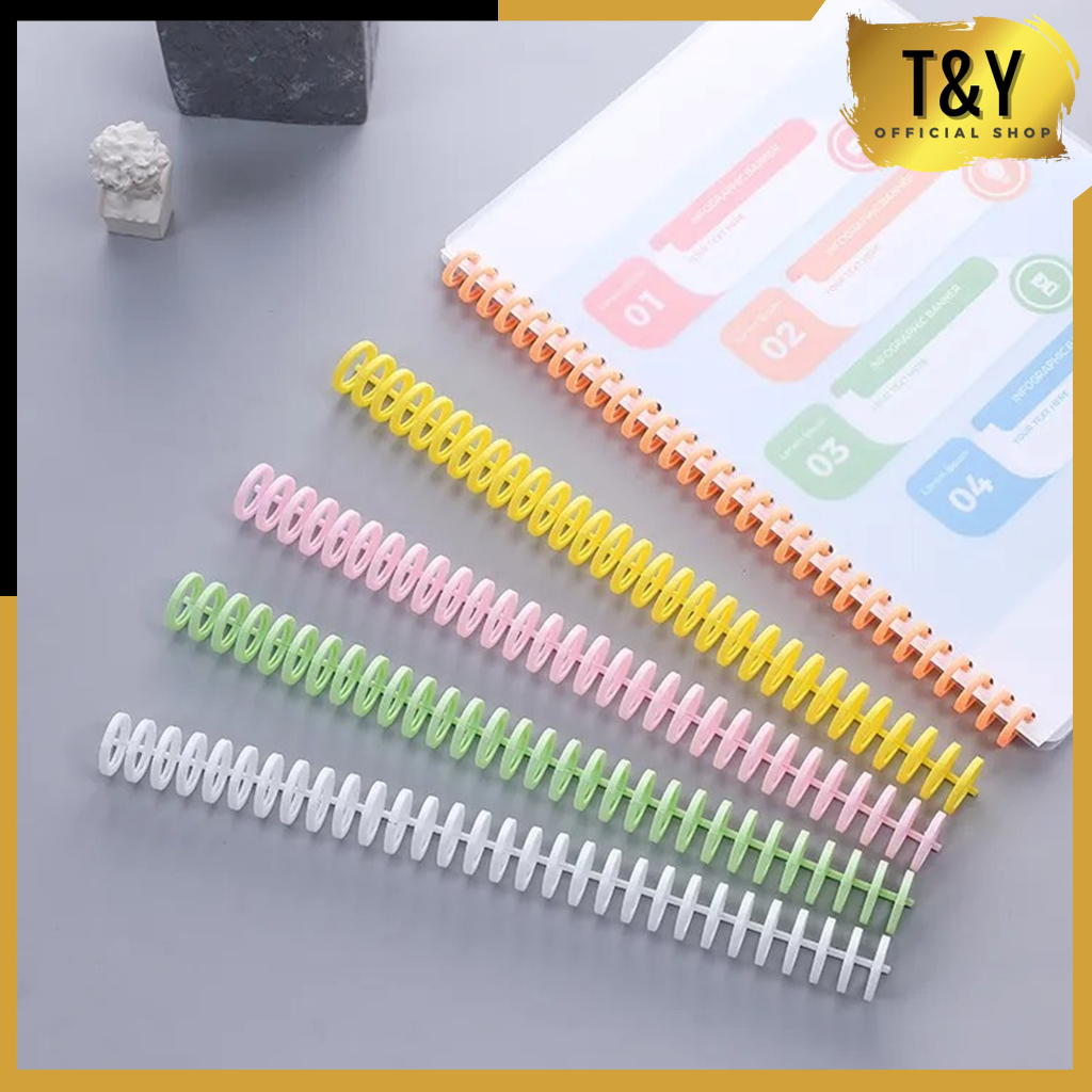 Jual T&Y Ring Binder Plastik Spiral 30 Lubang Pengikat Kertas Buku ...