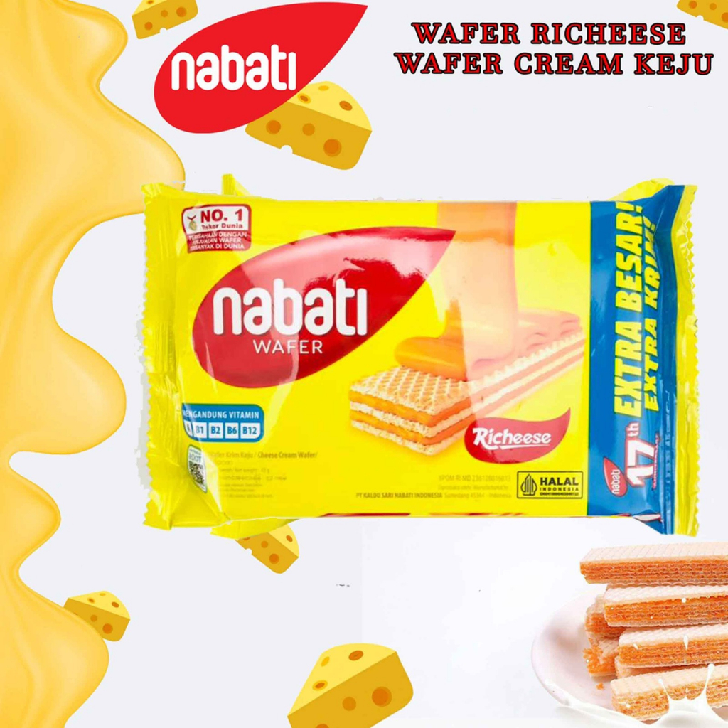 Jual Wafer Richeese * Nabati Wafer * Wafer Lapis Rasa Keju * 37gr ...