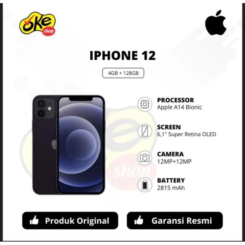 Jual Iphon 12 (4GB/128GB) | Shopee Indonesia
