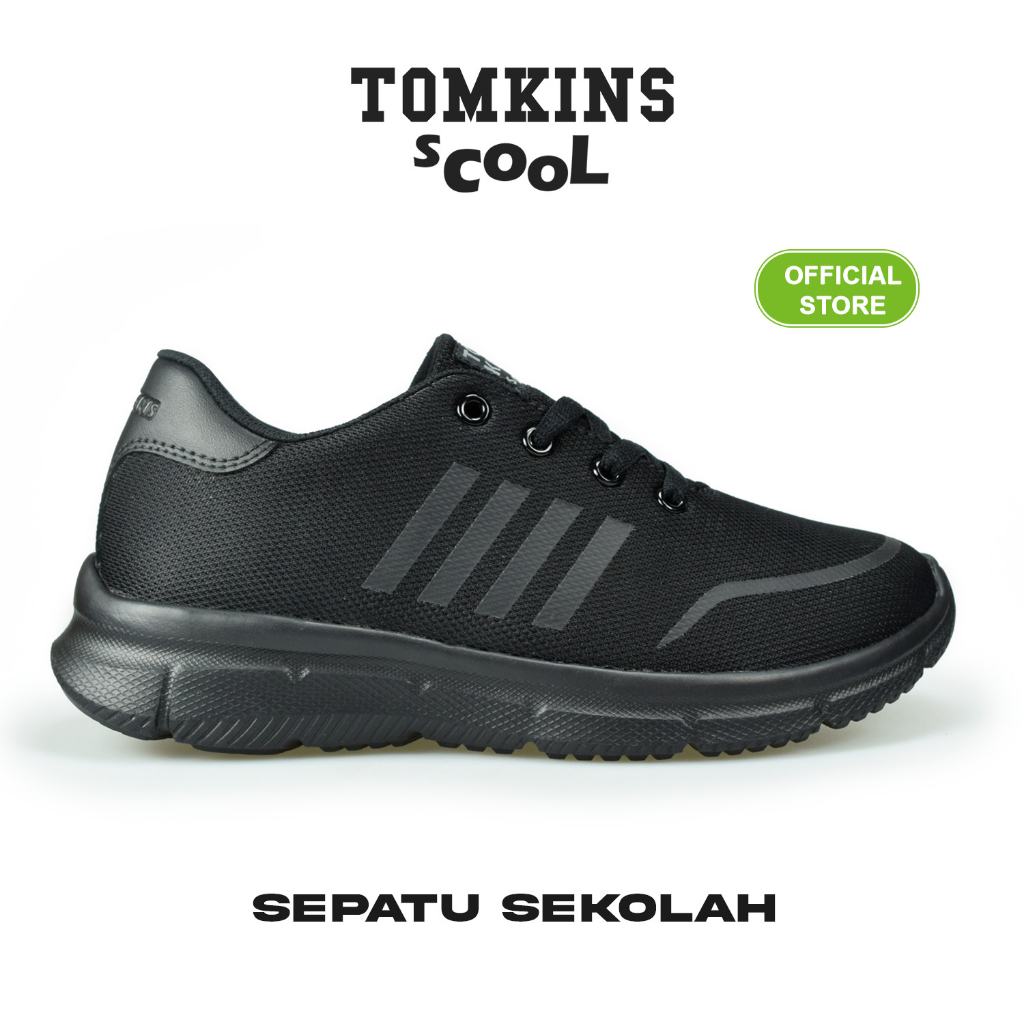 Jual TOMKINS Scool Edition Swarm One - Black Sepatu Sekolah | Shopee Indonesia