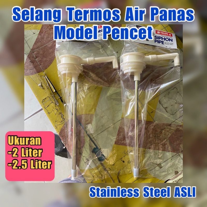 Jual Selang Termos 2 Liter Lion Star Pompa Air Panas Termos Pencet ...